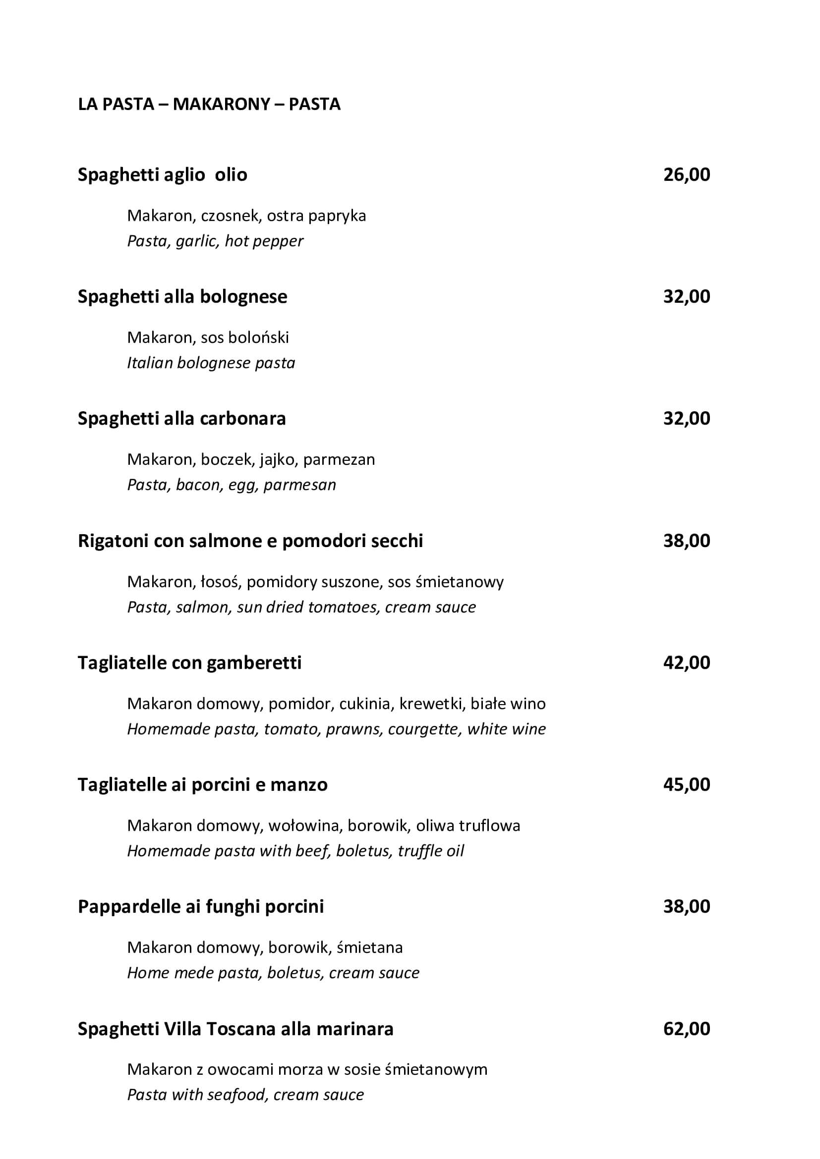 Pizza Nowy Targ - Najlepsza kuchnia włoska | Villa Toscana